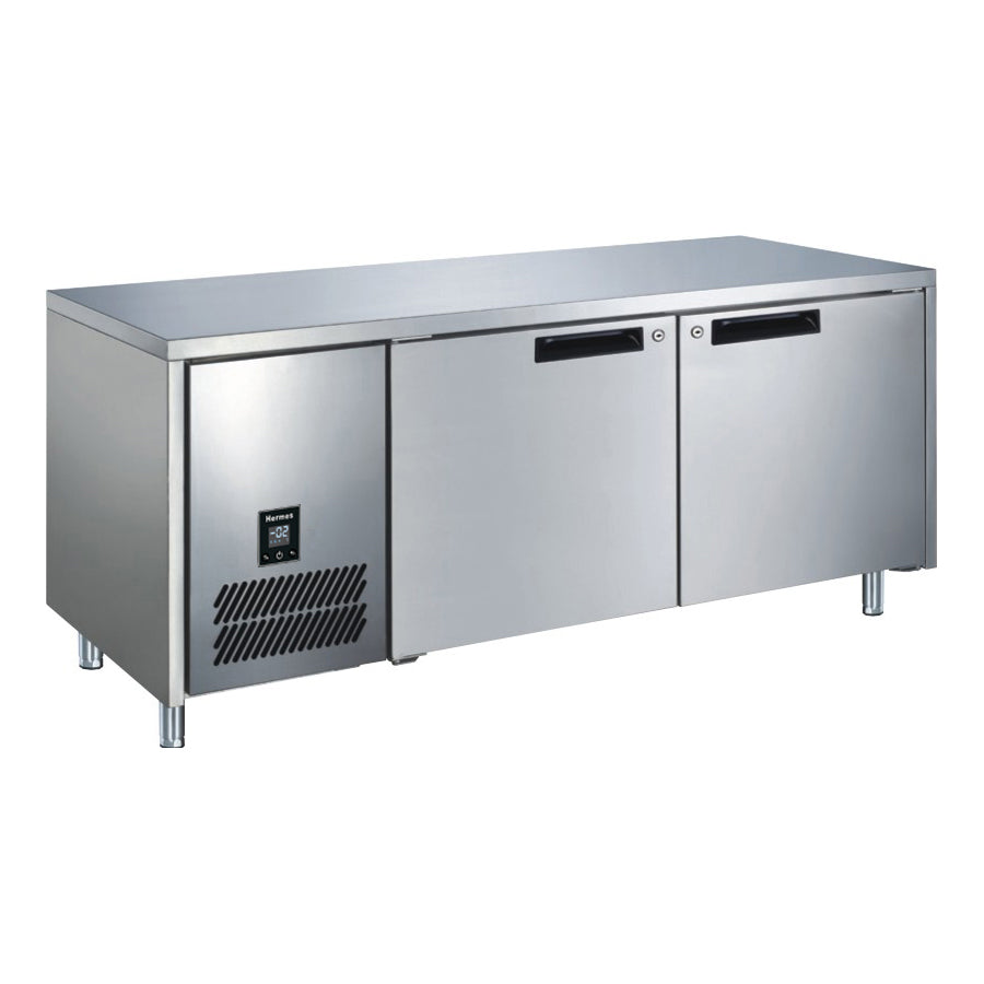 Glacian Slimline Under Bench Fridge with 2 Stainless Steel Doors 267L ...