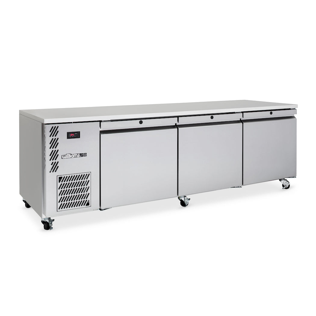 Williams Emerald - Three Solid Door Stainless Steel Under Counter Frid ...